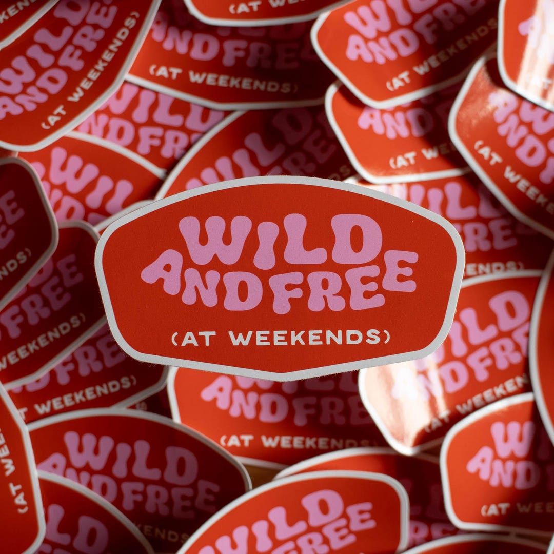Wild and Free at Weekends Sticker Adventure Sticker Hiking Sticker ...