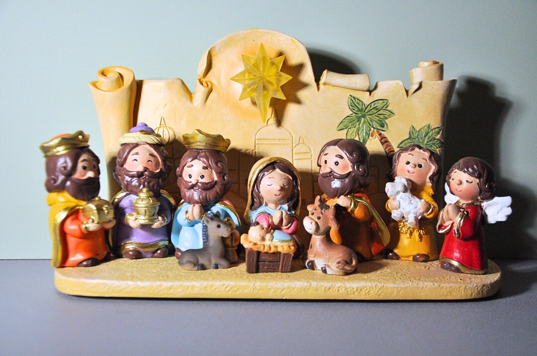 11piece Christmas Nativity Manger Set, Miniature Christmas Nativity ...