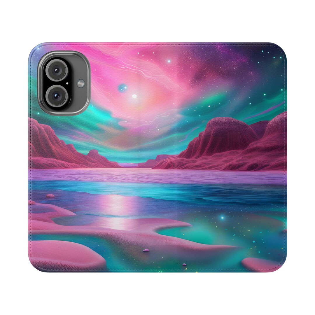 Artistic Flip Cases for Phones, Cosmic Landscape, Phone Wallet Cover ...