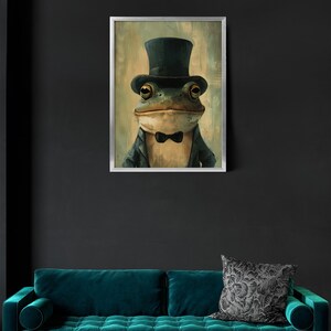 Anthropomorphic Frog in Top Hat and Tuxedo, Elegant Frog Art, Gentleman ...