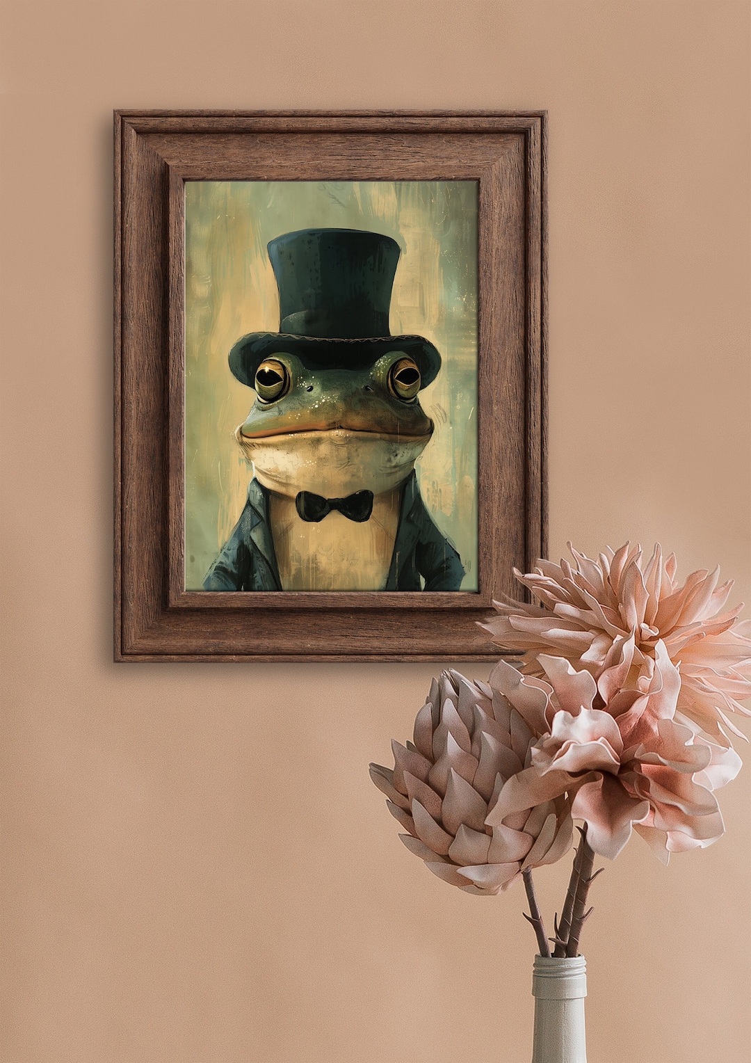 Anthropomorphic Frog in Top Hat and Tuxedo, Elegant Frog Art, Gentleman ...