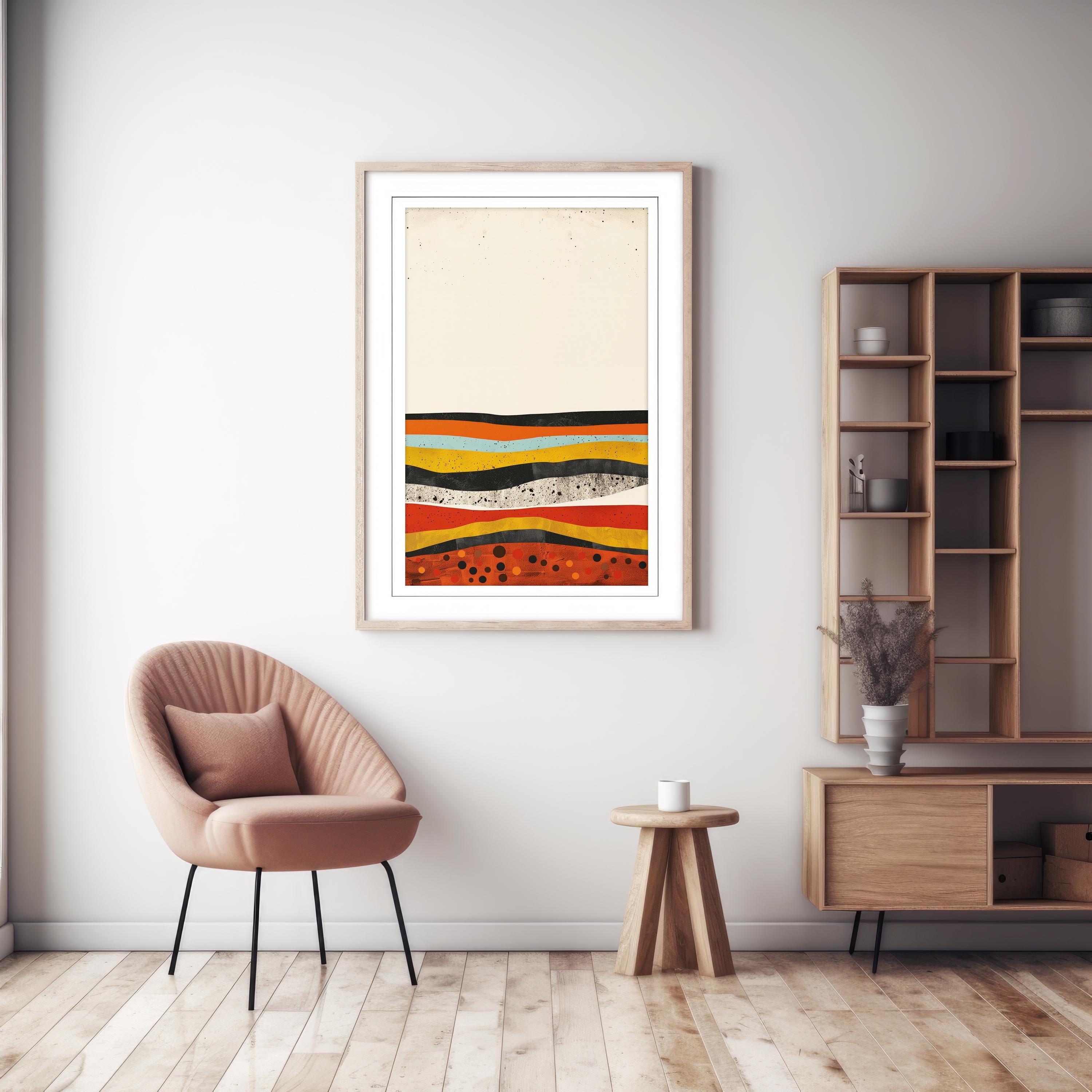 Minimalist Soil Profile Illustration: A Modern Art Representation of ...