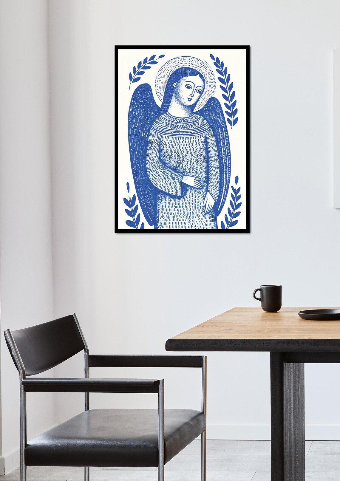Blue Angel Printable Art – Religious Wall Decor, Spiritual Digital ...
