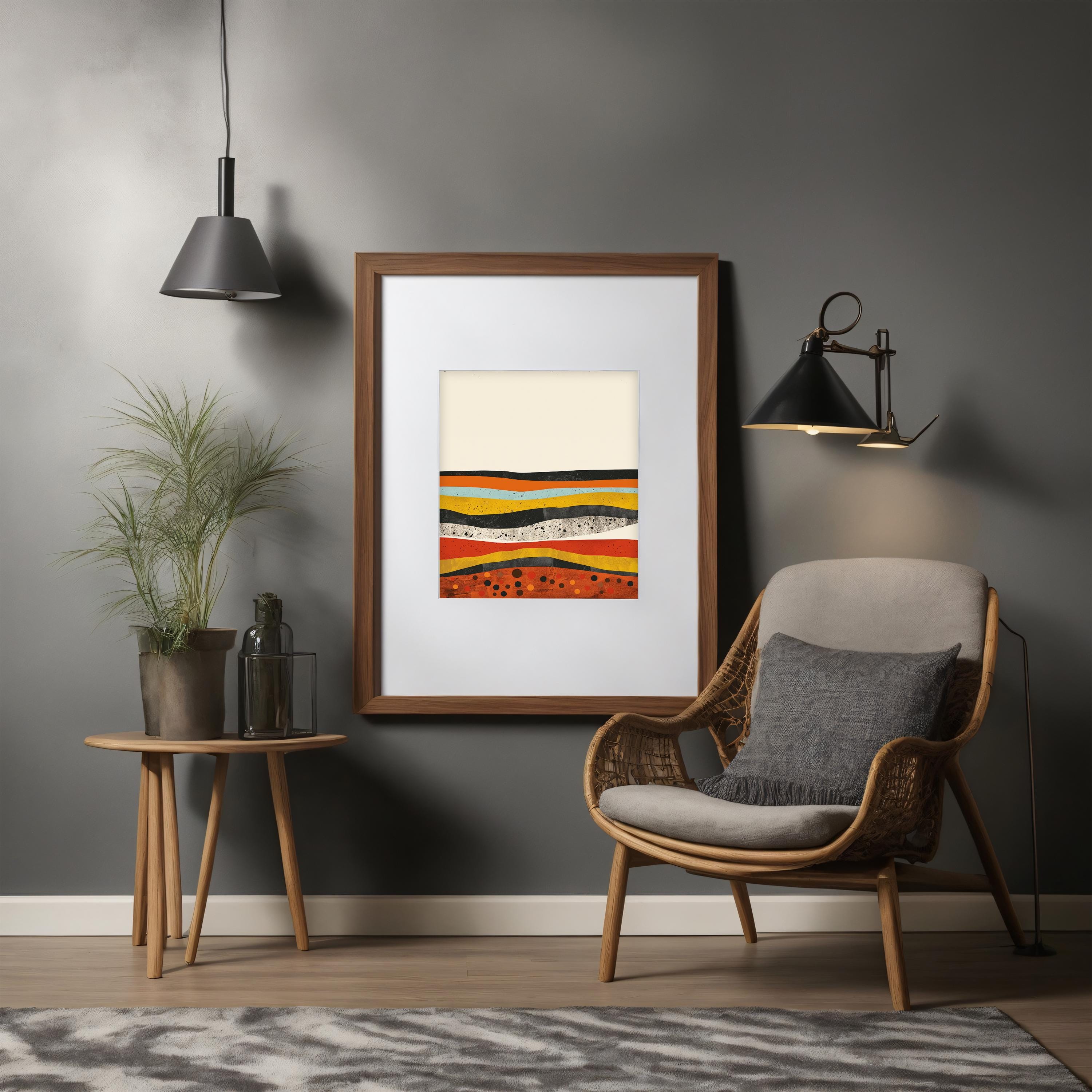 Minimalist Soil Profile Illustration: A Modern Art Representation of ...