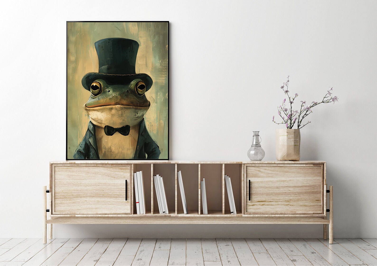 Anthropomorphic Frog in Top Hat and Tuxedo, Elegant Frog Art, Gentleman ...