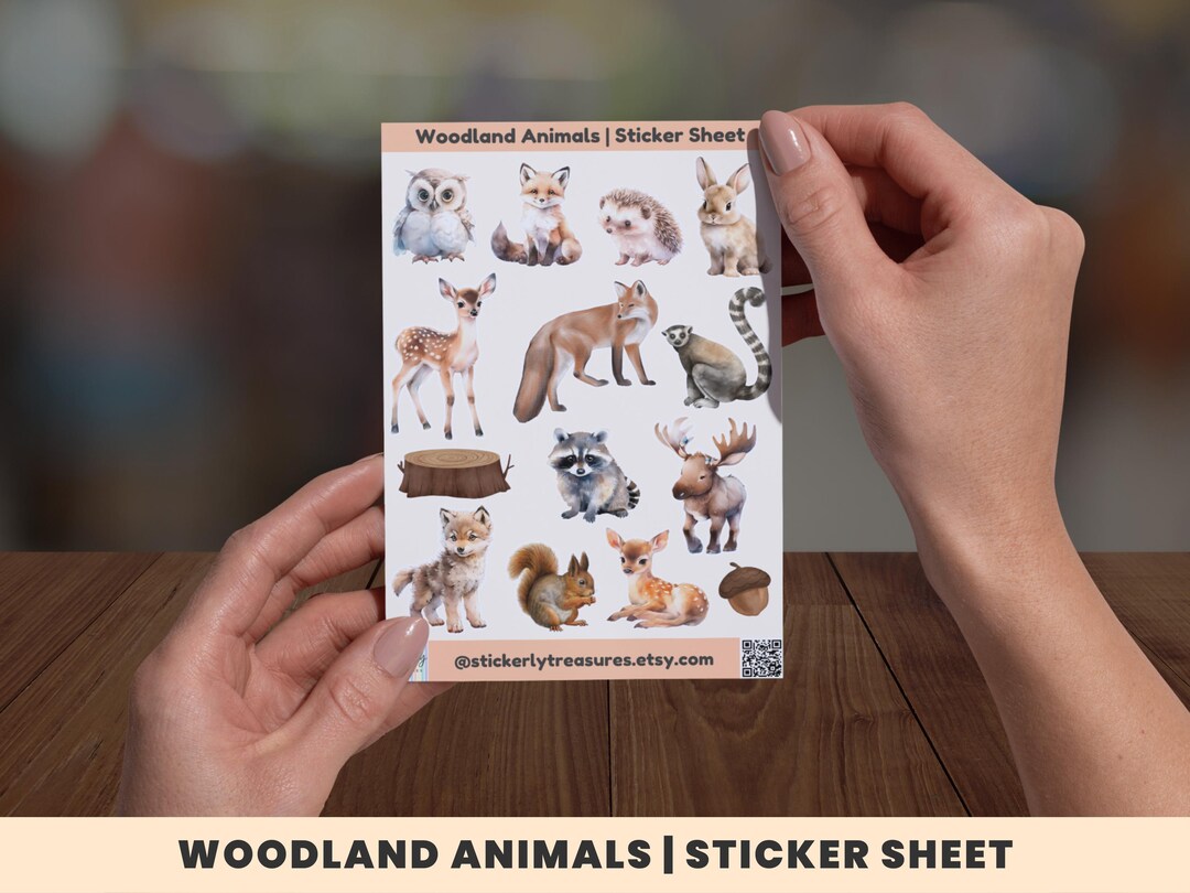 Forest Animal Sticker Sheet, Woodland Animals, Woodland Animal Poster ...