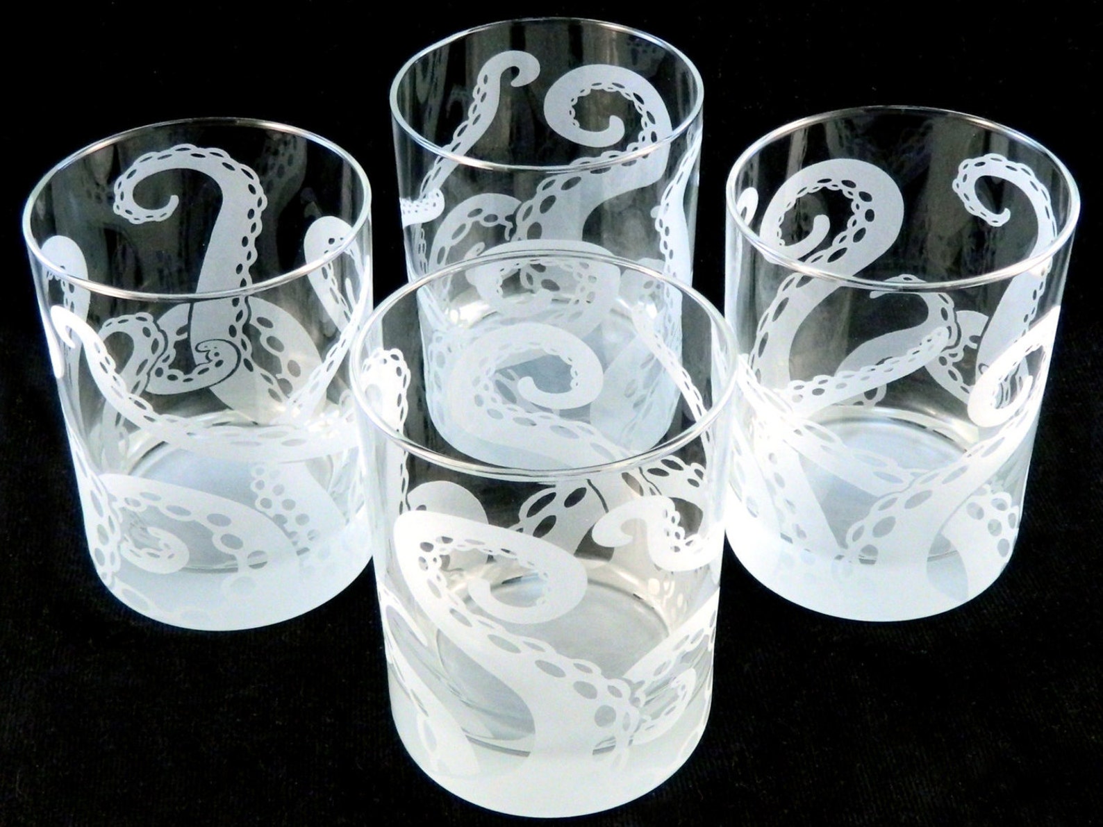 Octopus Tentacles Rocks Glasses Set of 4 Cthulhu Squid - Etsy