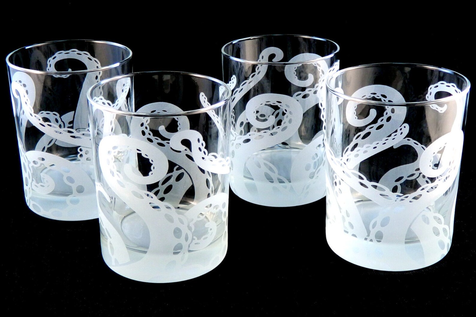 Octopus Tentacles Rocks Glasses Set of 4 Cthulhu Squid - Etsy