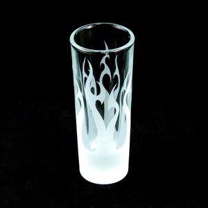 Flaming Hearts Shooter Glass - Fire - Flames Shot Glasses - Cordial ...