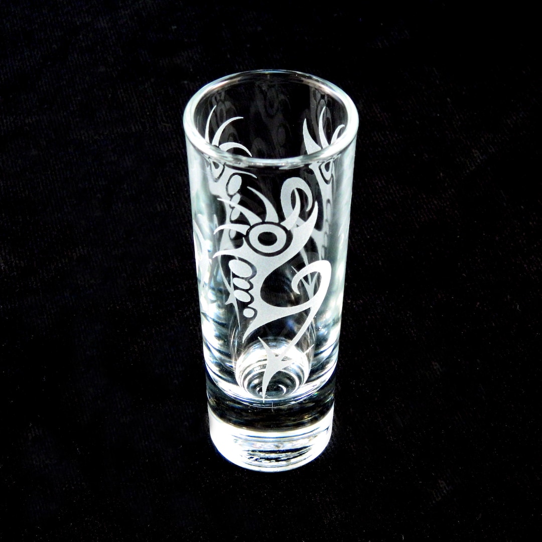 Spiked Arrows Shooter Glass - Etched Shot Glasses - Cordial - Aperitif ...