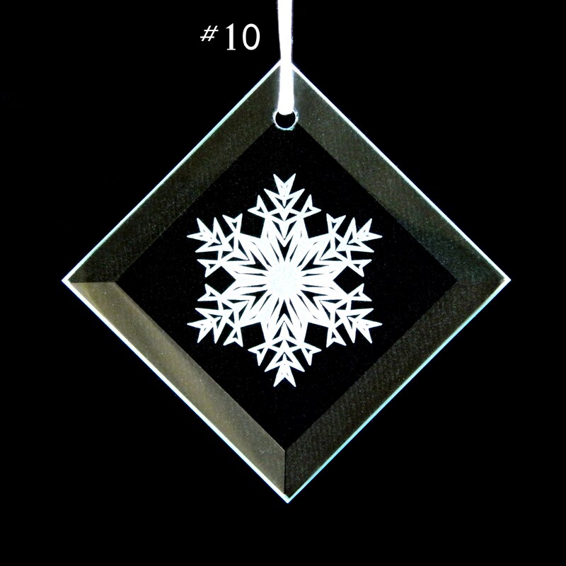 Glass Snowflakes Ornaments - Etsy