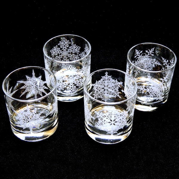 Snowflake Glassware - Etsy