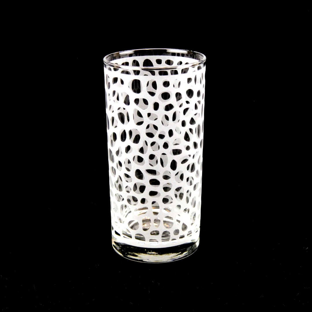 Leopard Print Highball Tumbler Glass - Modern Art Glassware - Custom ...