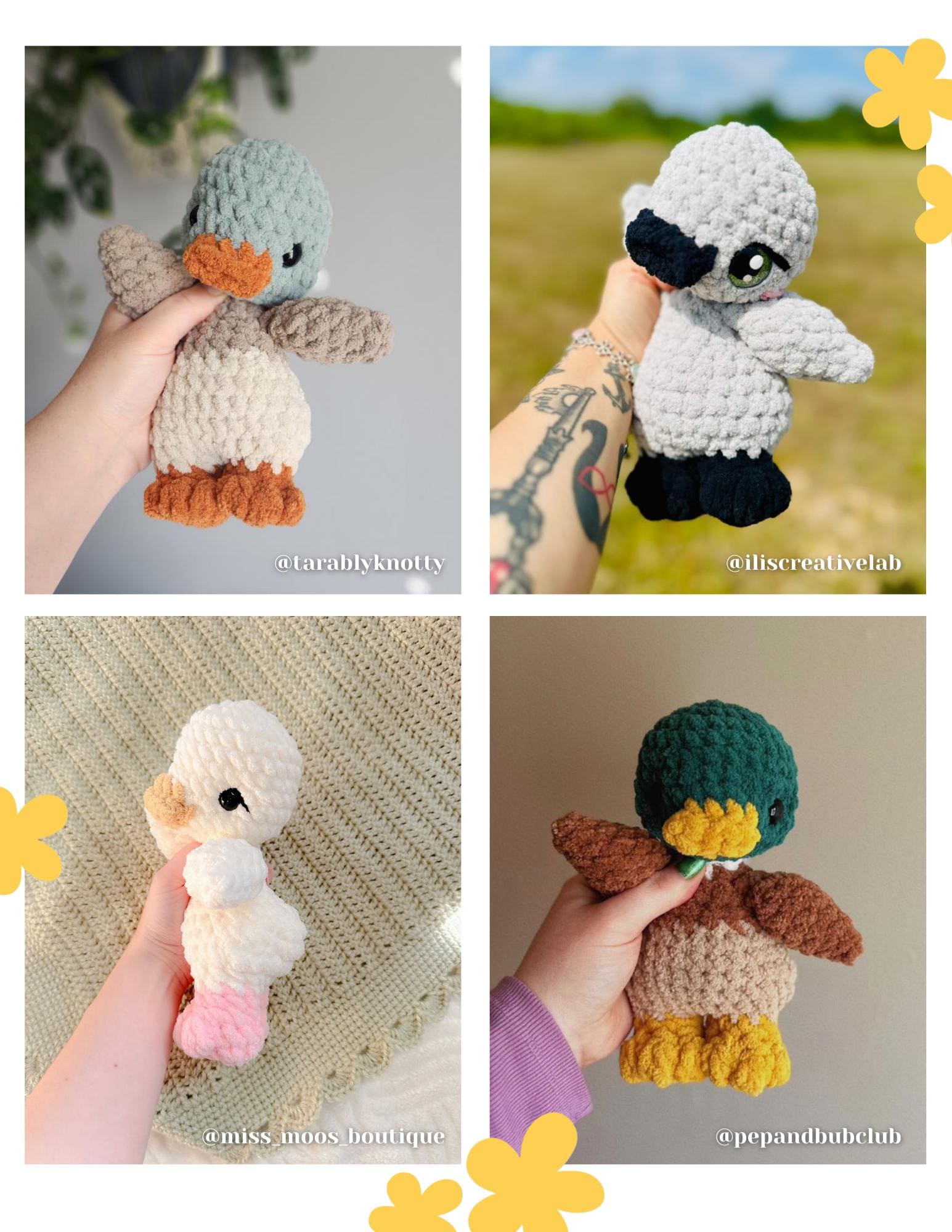 Waddles the Duck Crochet PATTERN | Marty the Mallard Modification ...