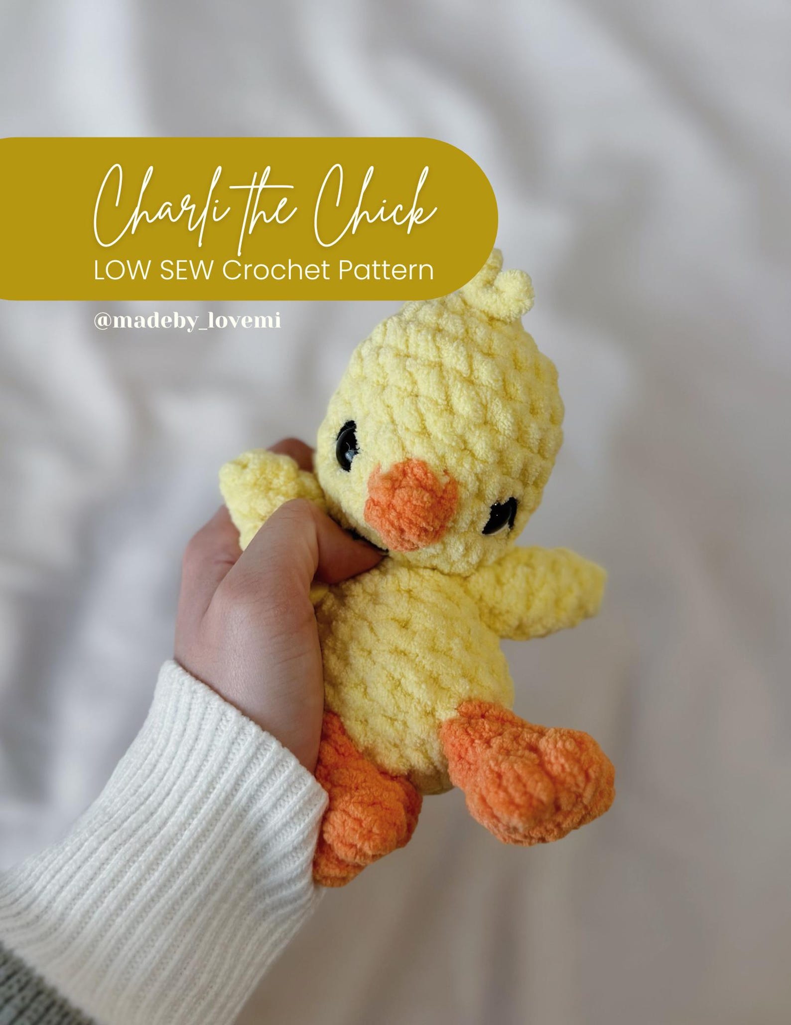 Charli the Chick Crochet PATTERN | LOW SEW Crochet Pattern | Crochet ...
