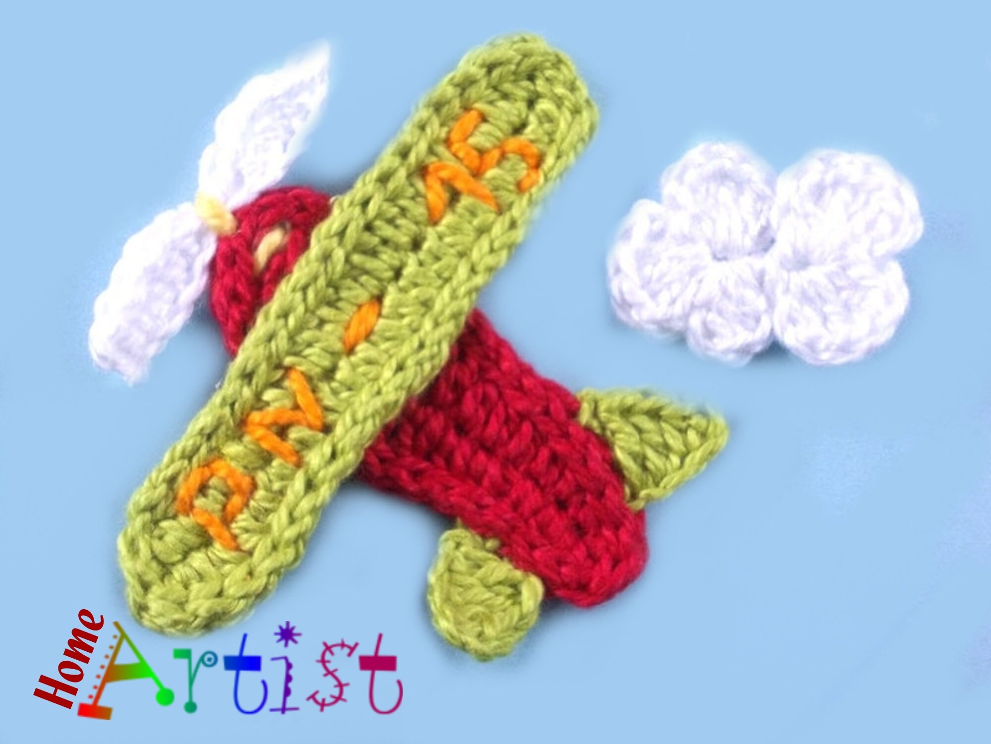 Airplane Crochet Applique Customize With Free Color Choice | Etsy