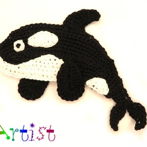 Orca Whale Crochet Applique Customize With Free Color Choice Parche ...