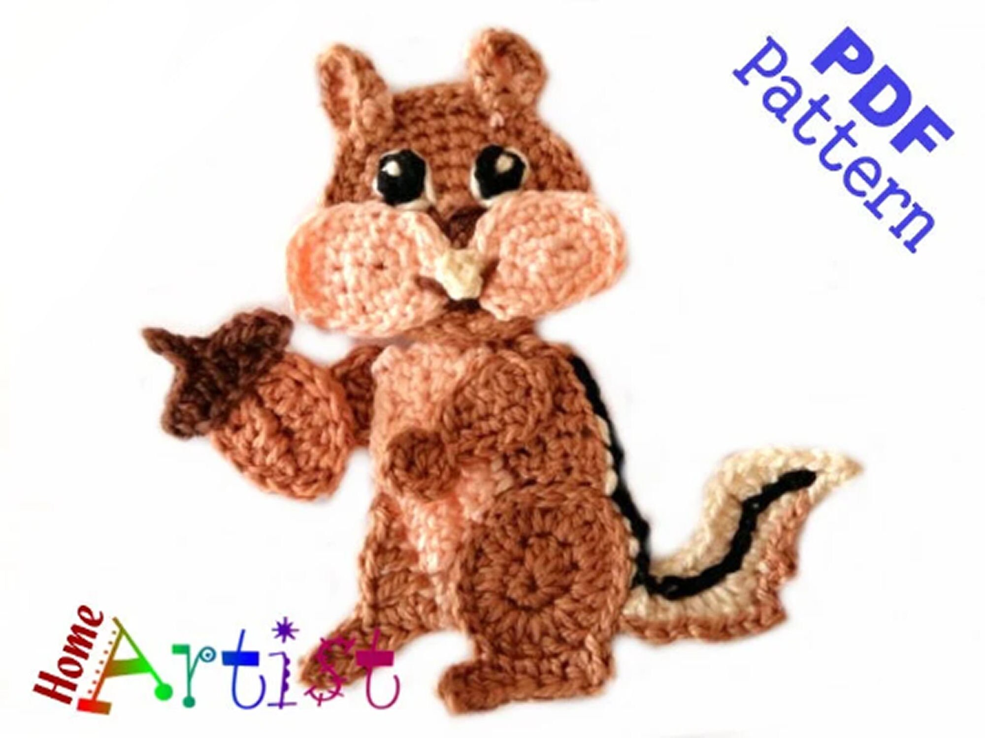 Crochet Pattern Instant PDF Download Chipmunk Crochet - Etsy España