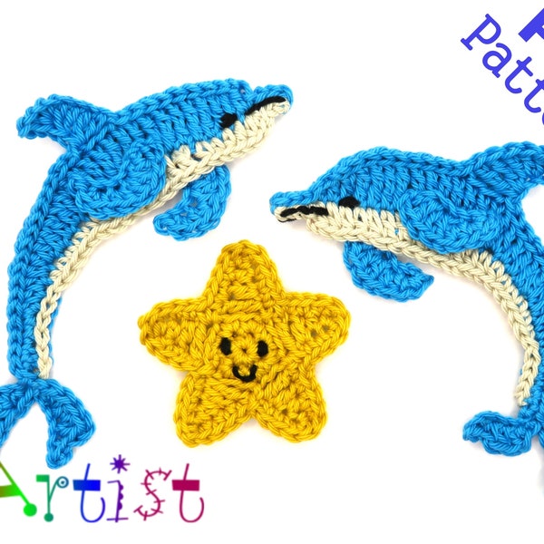 Dolphin Applique - Etsy