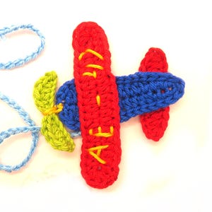 Crochet Pattern Airplane Plane Applique Patch US Version Instant PDF ...
