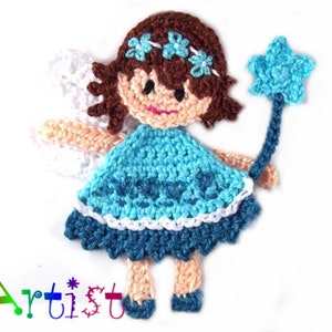 Fairy Crochet Applique Customize With Free Color Choice Parche Patch ...
