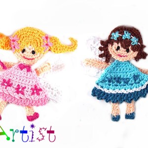 Fairy Crochet Applique Customize With Free Color Choice Parche Patch ...