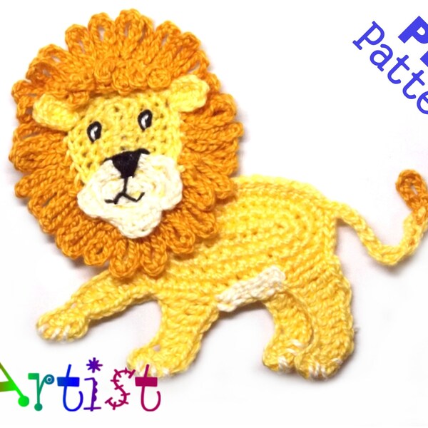Lion Applique - Etsy