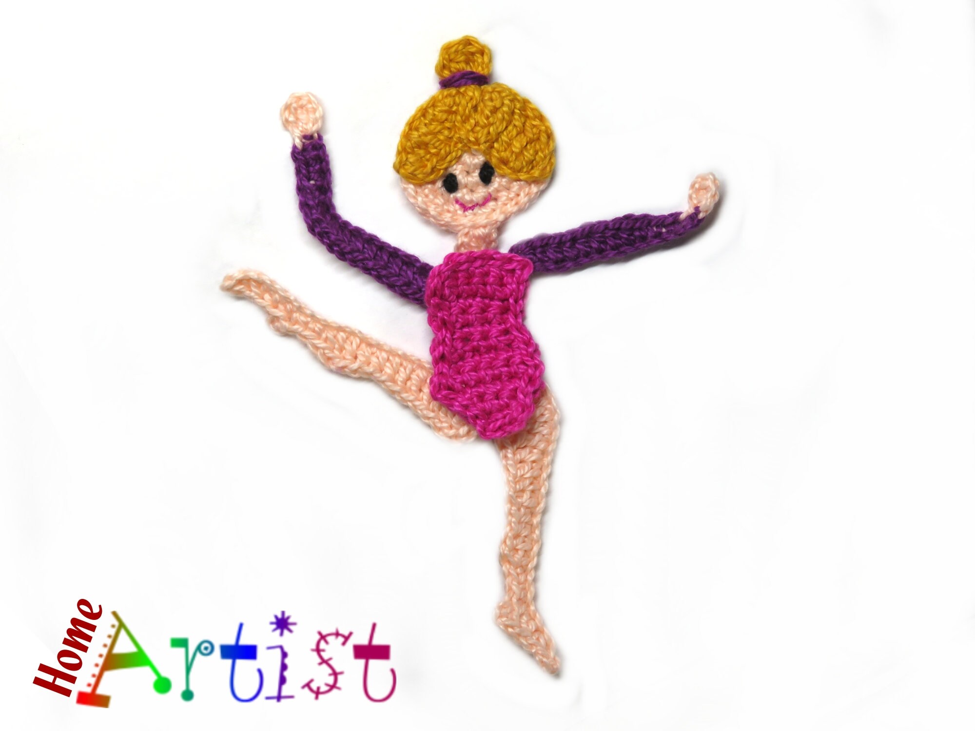 Crochet Pattern Gymnastic Rhythmic 8 Applique Patch US Version Instant ...