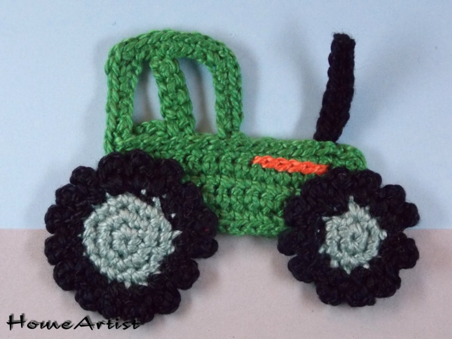 Crochet Tractor Crochet Applique Customize With Free Color - Etsy