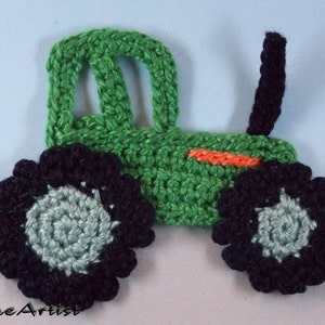 Crochet Tractor Crochet Applique Customize With Free Color Choice ...