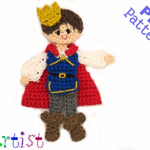 Crochet Pattern Instant PDF Download Prince Crochet Pattern Applique - Etsy