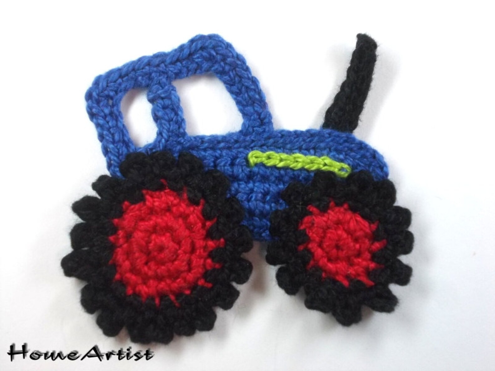 Crochet Tractor Crochet Applique Customize With Free Color - Etsy