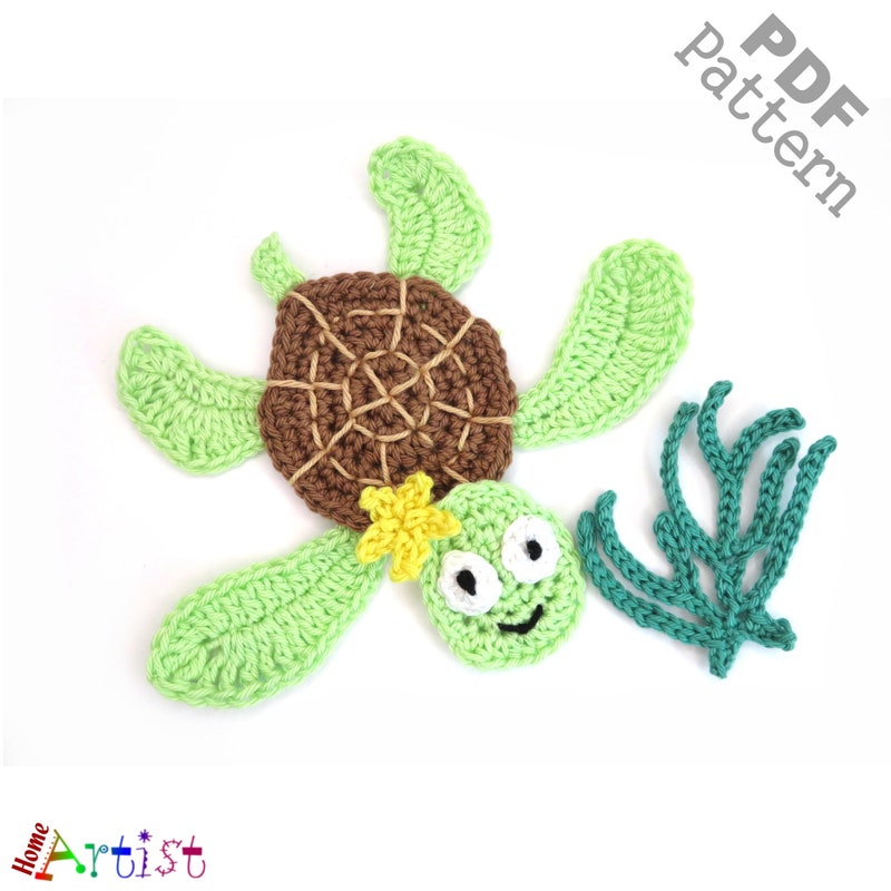 Crochet Turtle Applique - Etsy