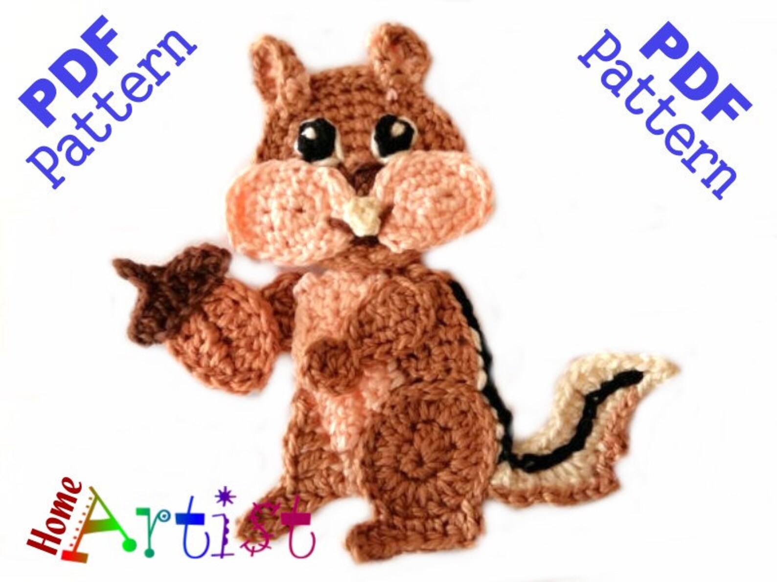 Crochet Pattern Instant PDF Download Chipmunk Crochet | Etsy