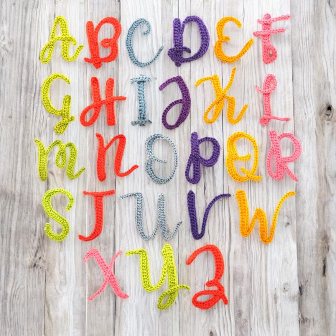 Crochet Alphabet Letter Applique Pattern: Uppercase Calligraphy (PDF ...
