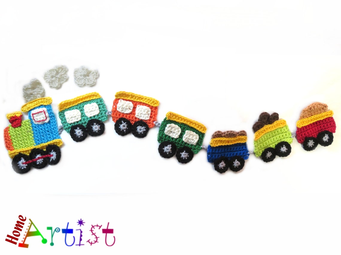 Train Crochet Applique Customize With Free Color Choice Parche - Etsy