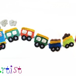 Train Crochet Applique Customize With Free Color Choice Parche Patch ...