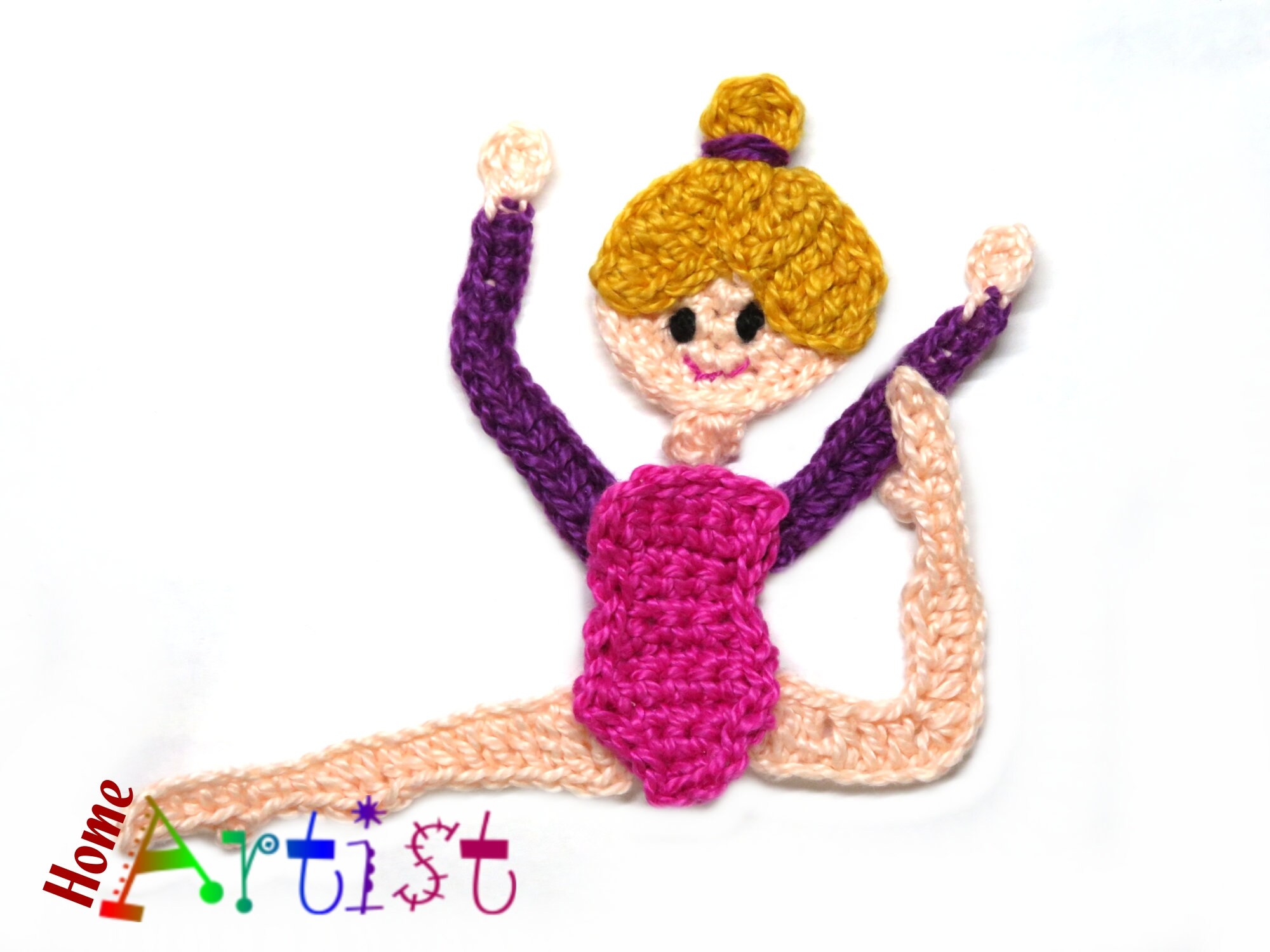 Crochet Pattern Gymnastic Rhythmic 8 Applique Patch US Version Instant ...