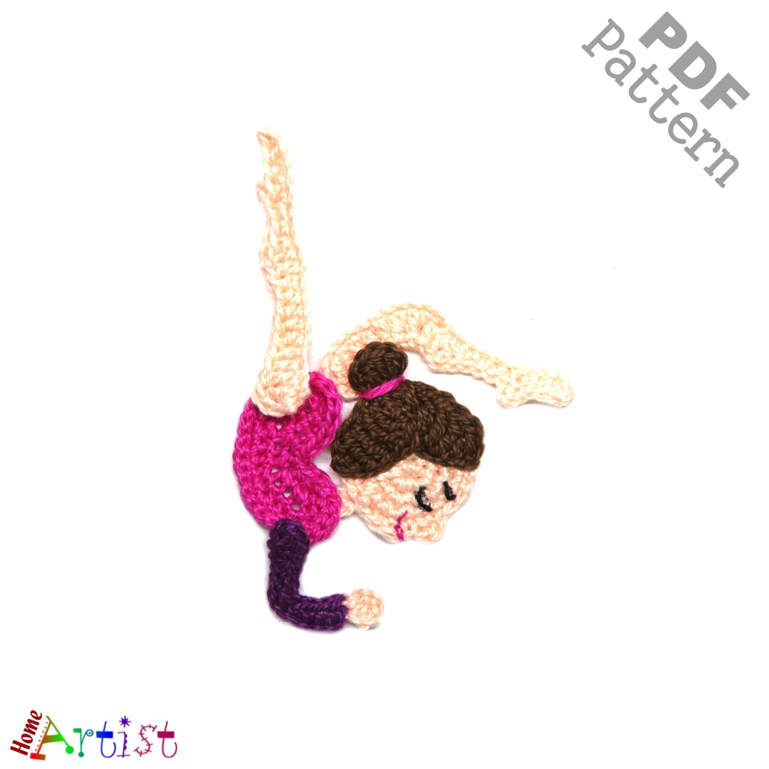Crochet Pattern Gymnastic Rhythmic 7 Applique US Version Instant PDF ...