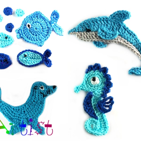 Dolphin Applique - Etsy