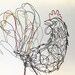 Bantam Rooster-wire Drawing Sculpture Art - Etsy
