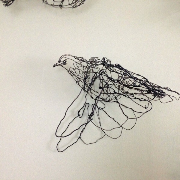 Wire Bird Sculpture - Etsy