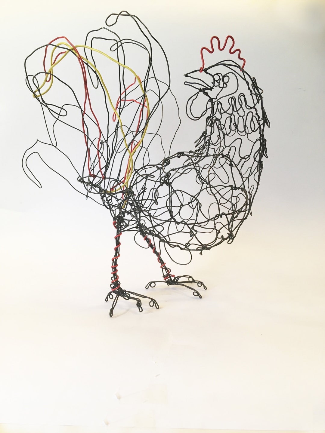 Bantam Rooster-wire Drawing Sculpture Art - Etsy