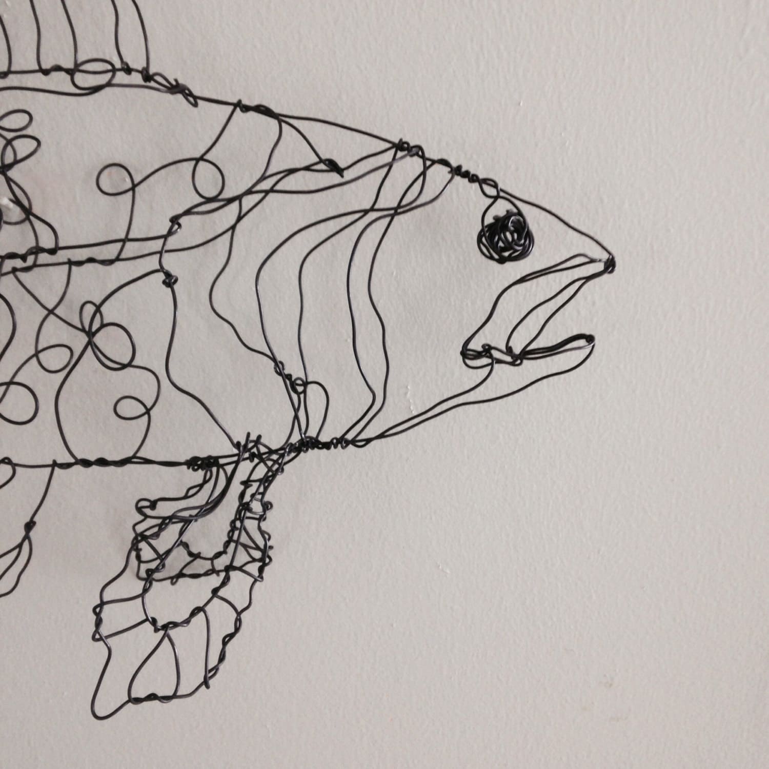 Coelacanth Fish Art-wire Drawing Sculpture - Etsy
