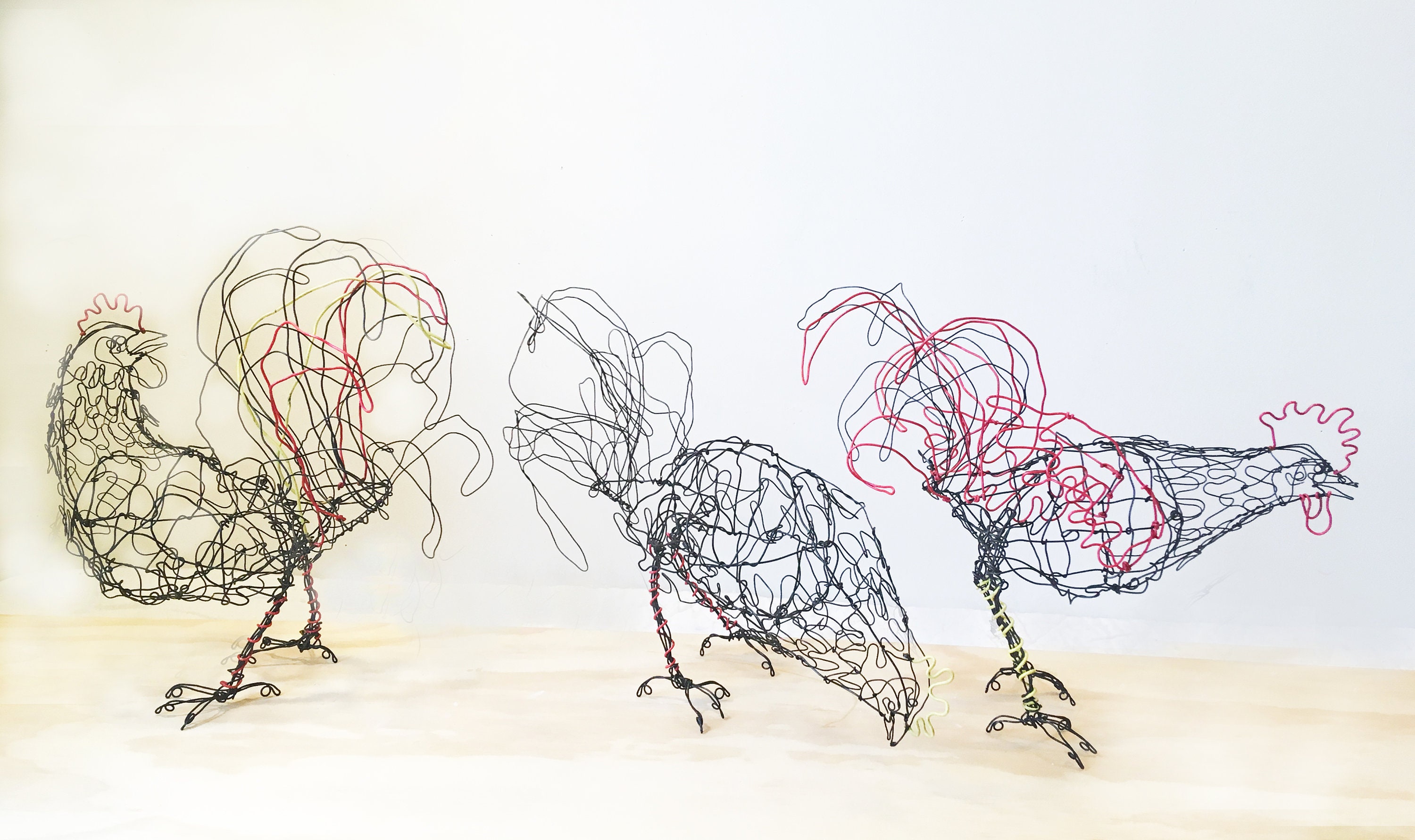 Bantam Rooster-wire Drawing Sculpture Art - Etsy