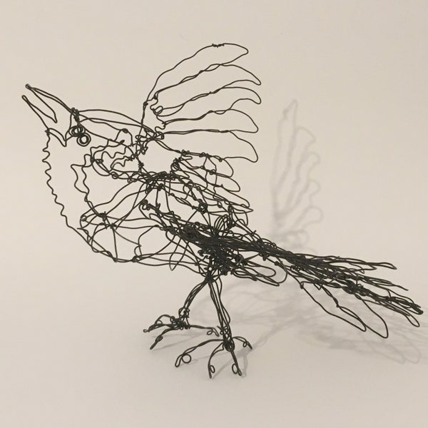 Wire Bird Sculpture - Etsy