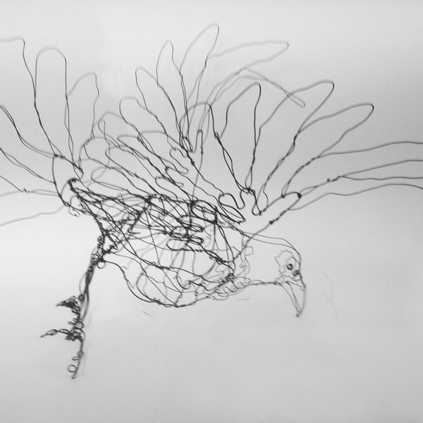 Crow Wire Sculpture - Etsy