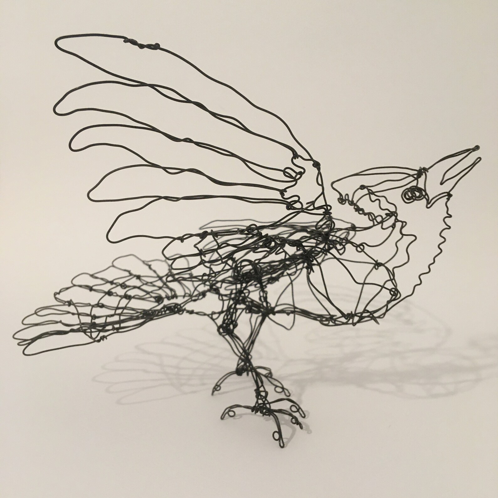 Blue Jay-wire Drawing Sculpture Art - Etsy