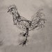 Bantam Rooster-wire Drawing Sculpture Art - Etsy