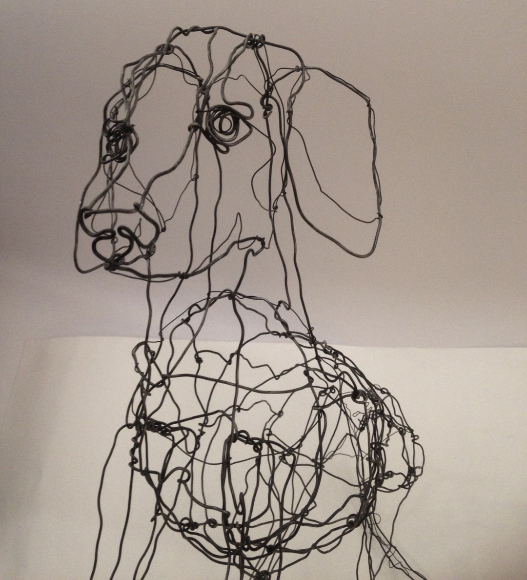 Dachshund-wire Dog Drawing Sculpture Art - Etsy